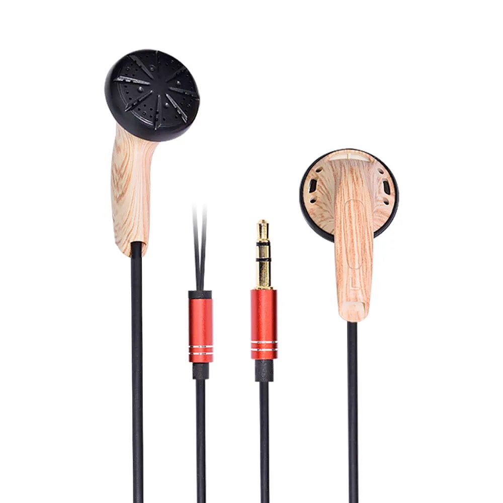 QIGOM MX500Pro проводные наушники Wood 3.5MM NoMic