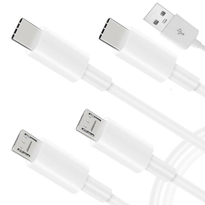 Кабель USB 4-в-1 с 2x Type-C и 2x Micro, Белый
