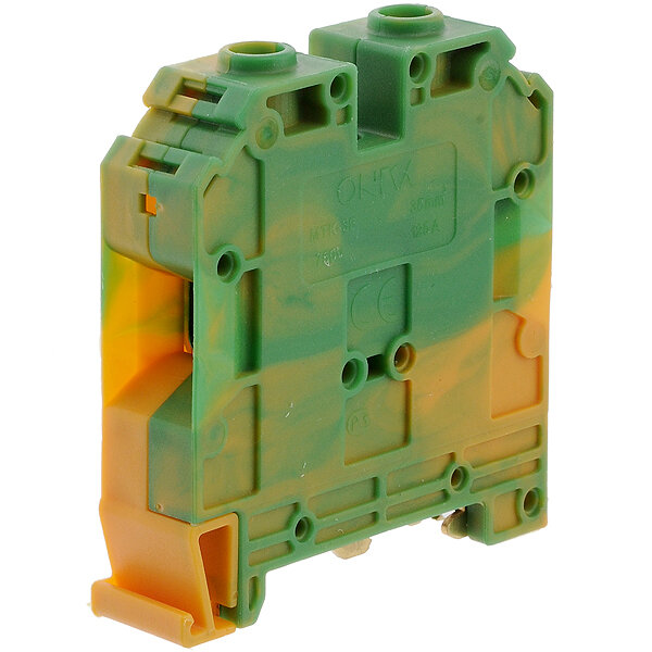 Клемма MTK 35 винтовая 1010220/1296 жёлто-зелёная 35мм2 750В ширина 15мм ONKA