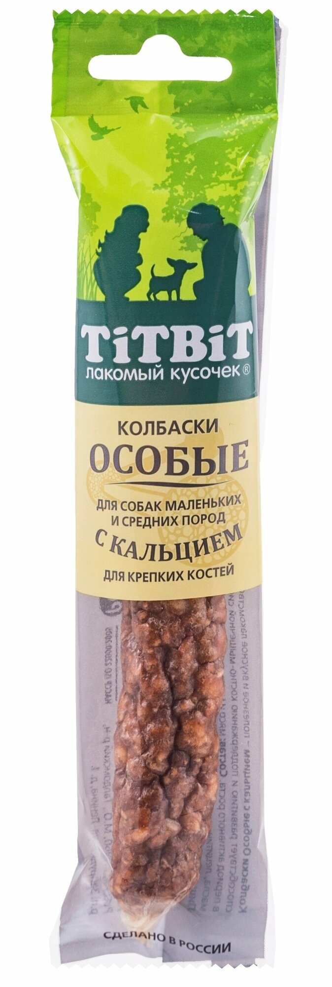 Лакомство TiTBiT особые колбаски здоровье опорно-двигательной системы с кальцием для собак мелких и средних пород (30 г)