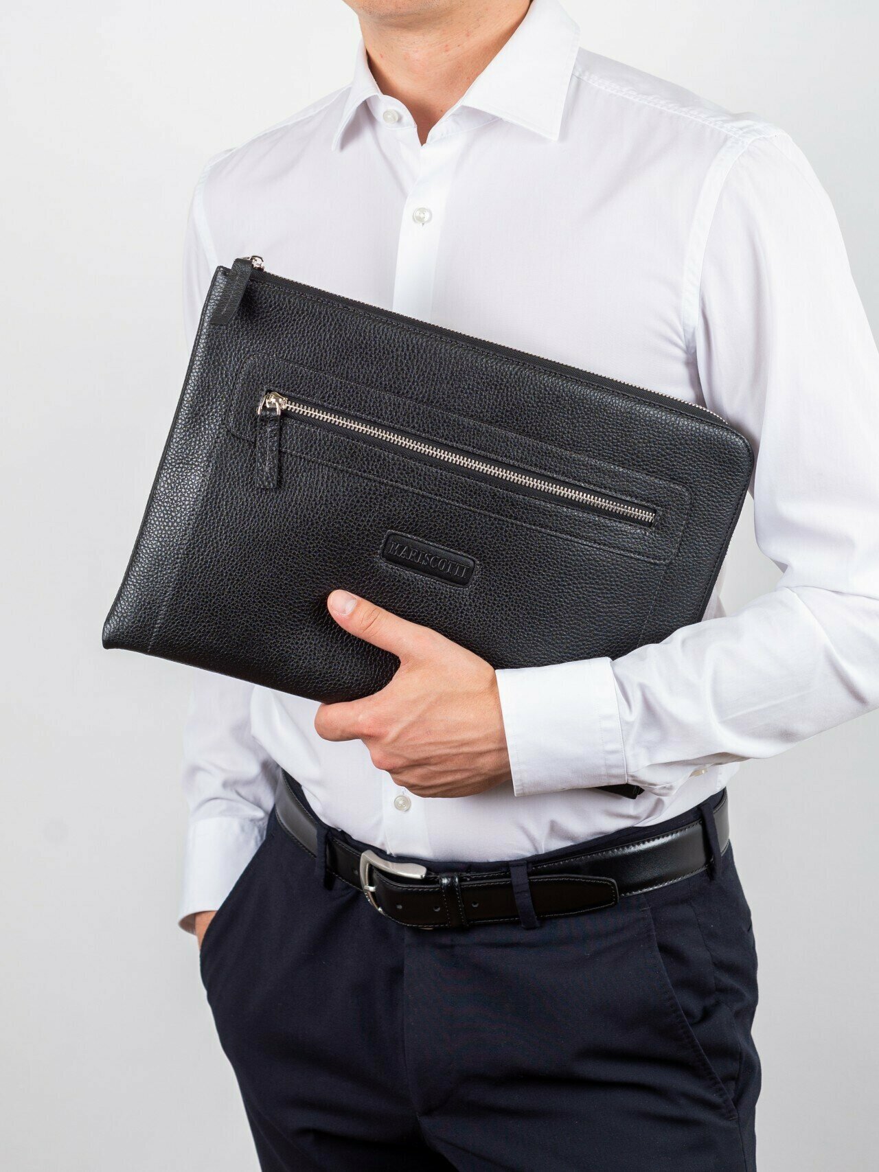 Папка для документов и бумаг из натуральной кожи, деловой стиль, офисная, А4 формат Franchesco Mariscotti 8-135