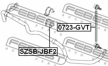 Втулка передн. стаб. SUZUKI GRAND VITARA/ESCUDO JB, SZSBJBF2 FEBEST SZSB-JBF2