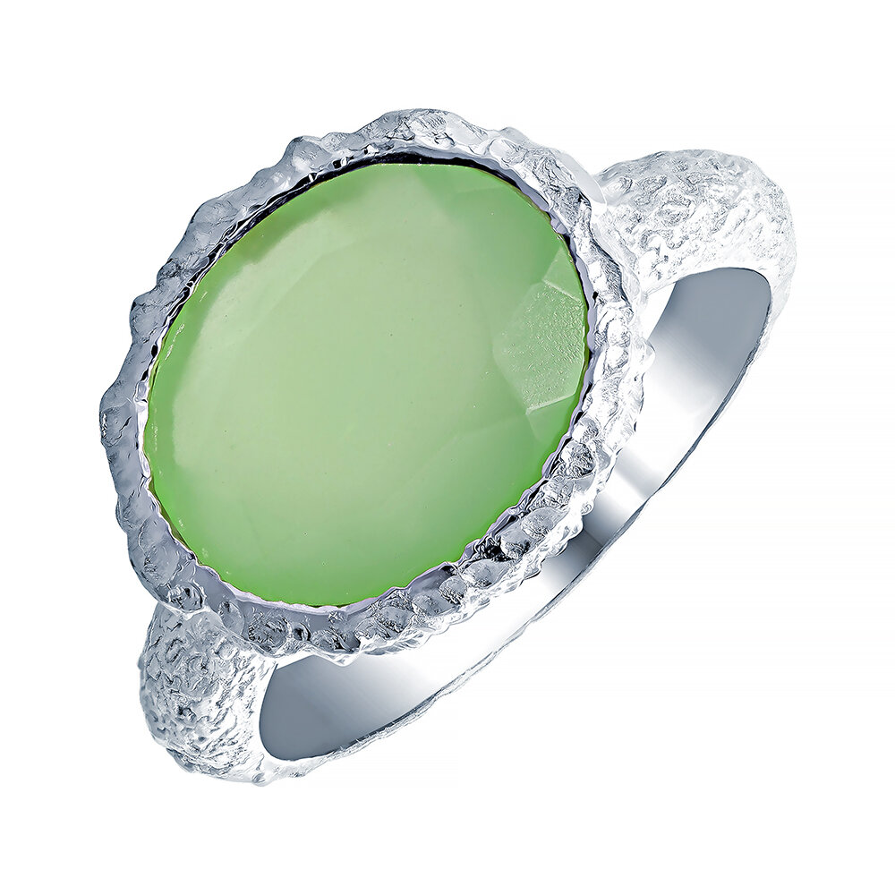 Кольцо, серебро, 925 проба, пренит