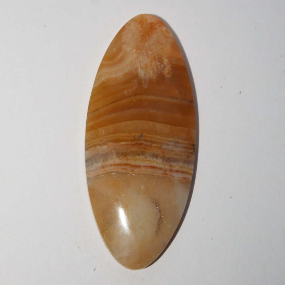 Коллекционный кабошон агат переливт, 55х23х3 мм, Урал, "True Stones"