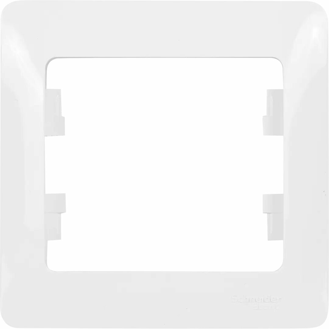 Рамка для розеток и выключателей Schneider Electric Glossa 1 пост цвет белый