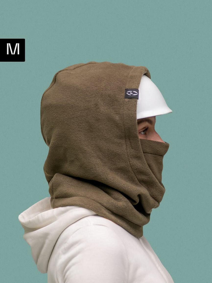 Балаклава poncho_id Базовая коллекция для мужчин и женщин, размер m, хаки — фото 1