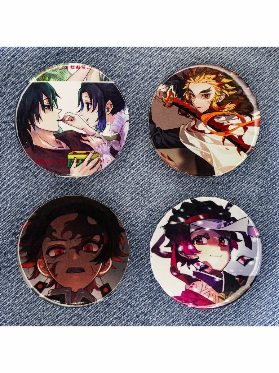Набор значков аниме серии Demon Slayer