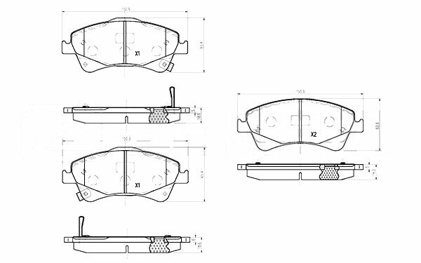 Zekkert Колодки тормозные передние для Toyota Auris (E150 E180) 07- Avensis (T270) 08- Corolla (E140 E150) 06