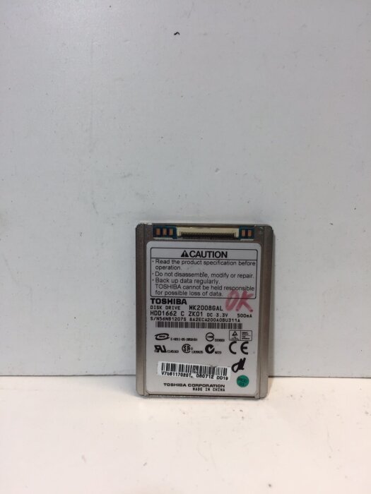 Жесткий диск 1.8" 20Gb Toshiba ZIF MK2008GAL