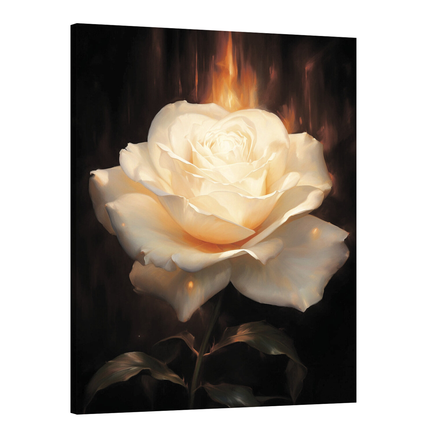 Интерьерная картина 50х70 "Белая роза"