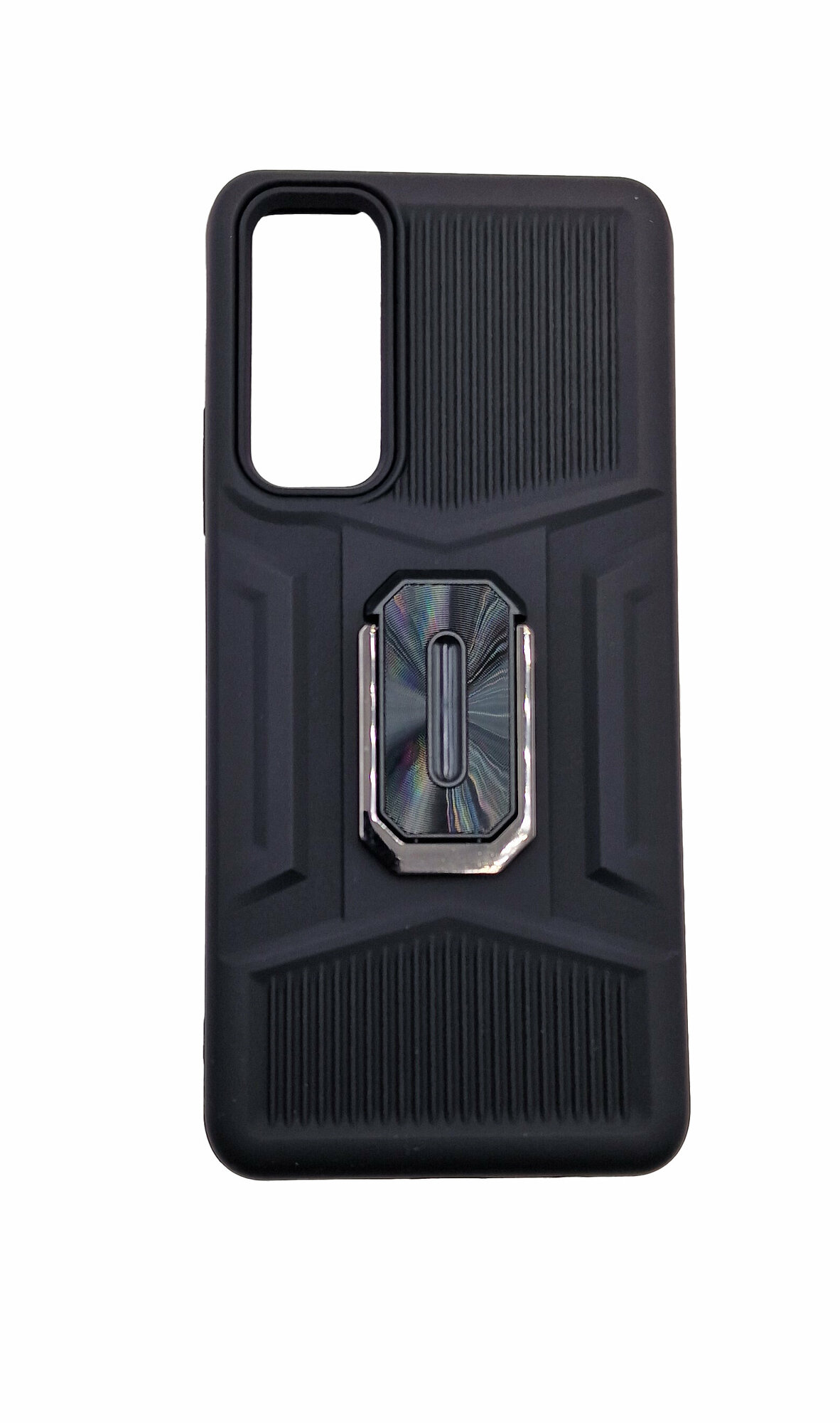 Чехол для Huawei P Smart 2021 противоударный с кольцом черный