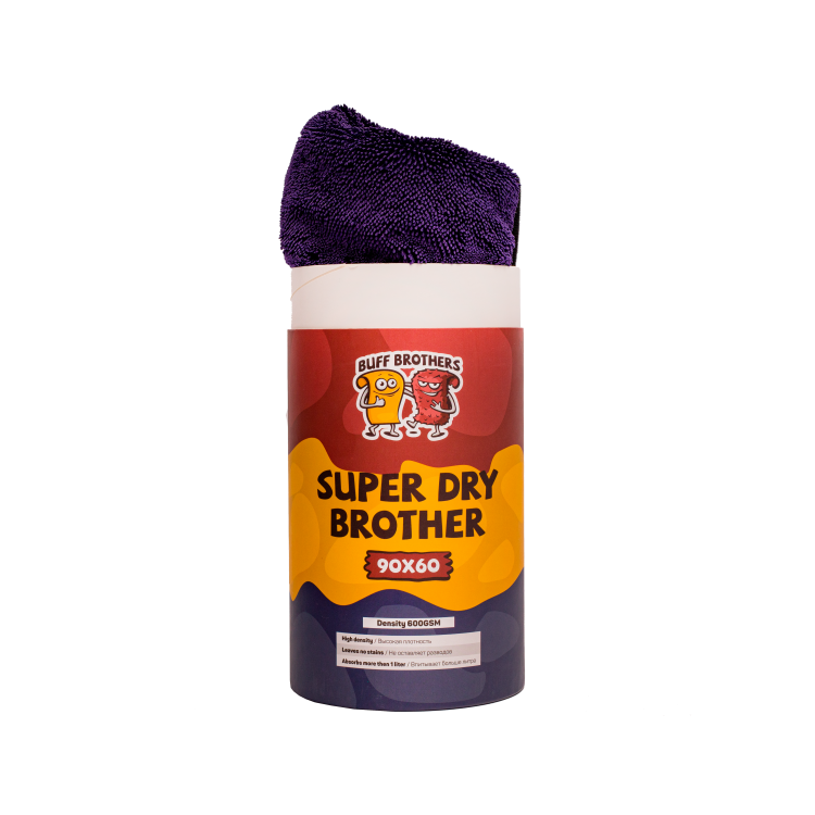 BUFF BROTHERS Микрофибра для сушки SUPER DRY BROTHER DARK BLUE 90x60