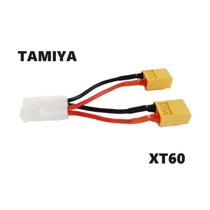 Переходник разветвитель Y-кабель XT60 на Тамия плаг (мама / папа) 185 разъемы Y-образный кабель питания TAMIYA plug на XT60 штекер