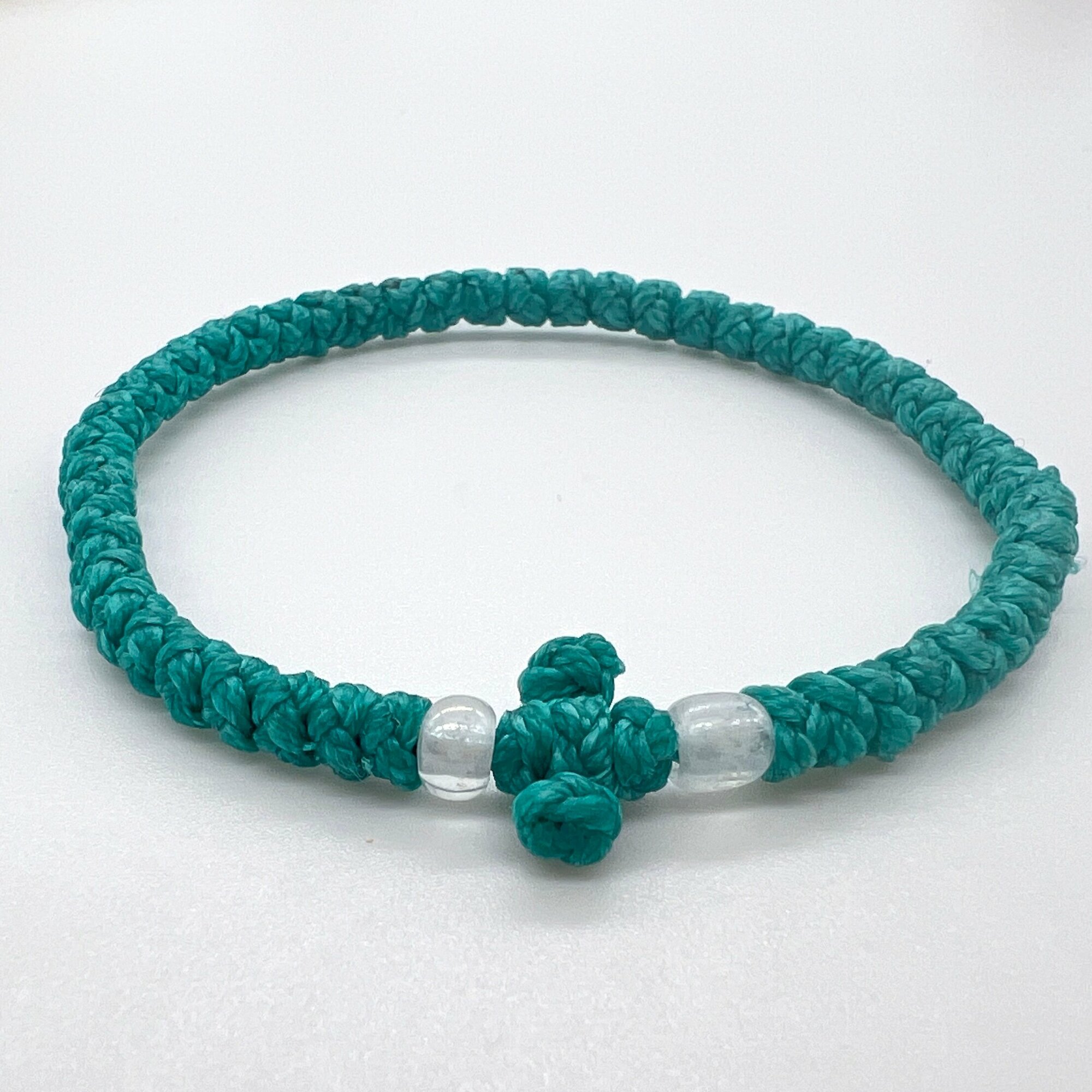 Плетеный браслет, бисер