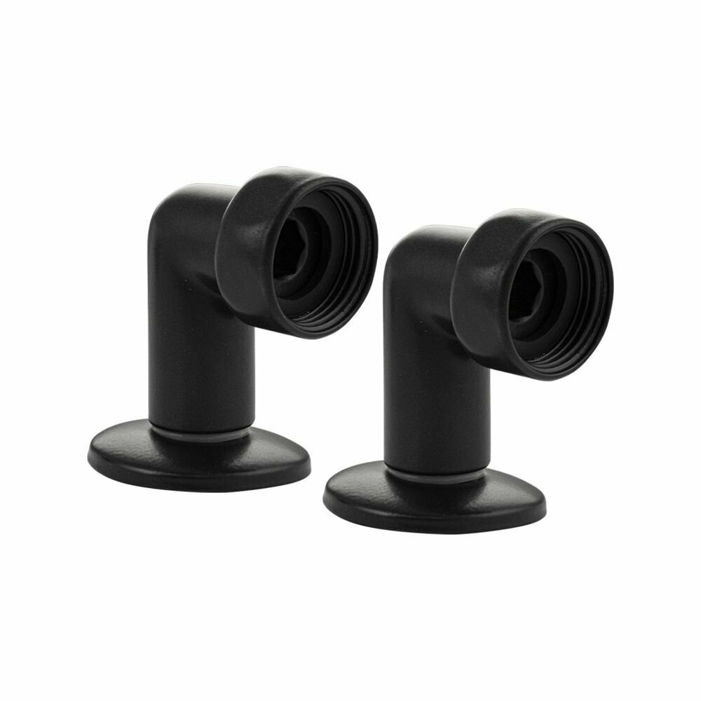 Американка, чёрная, угловая к полотенцесушителю, 1х1/2 г/ш