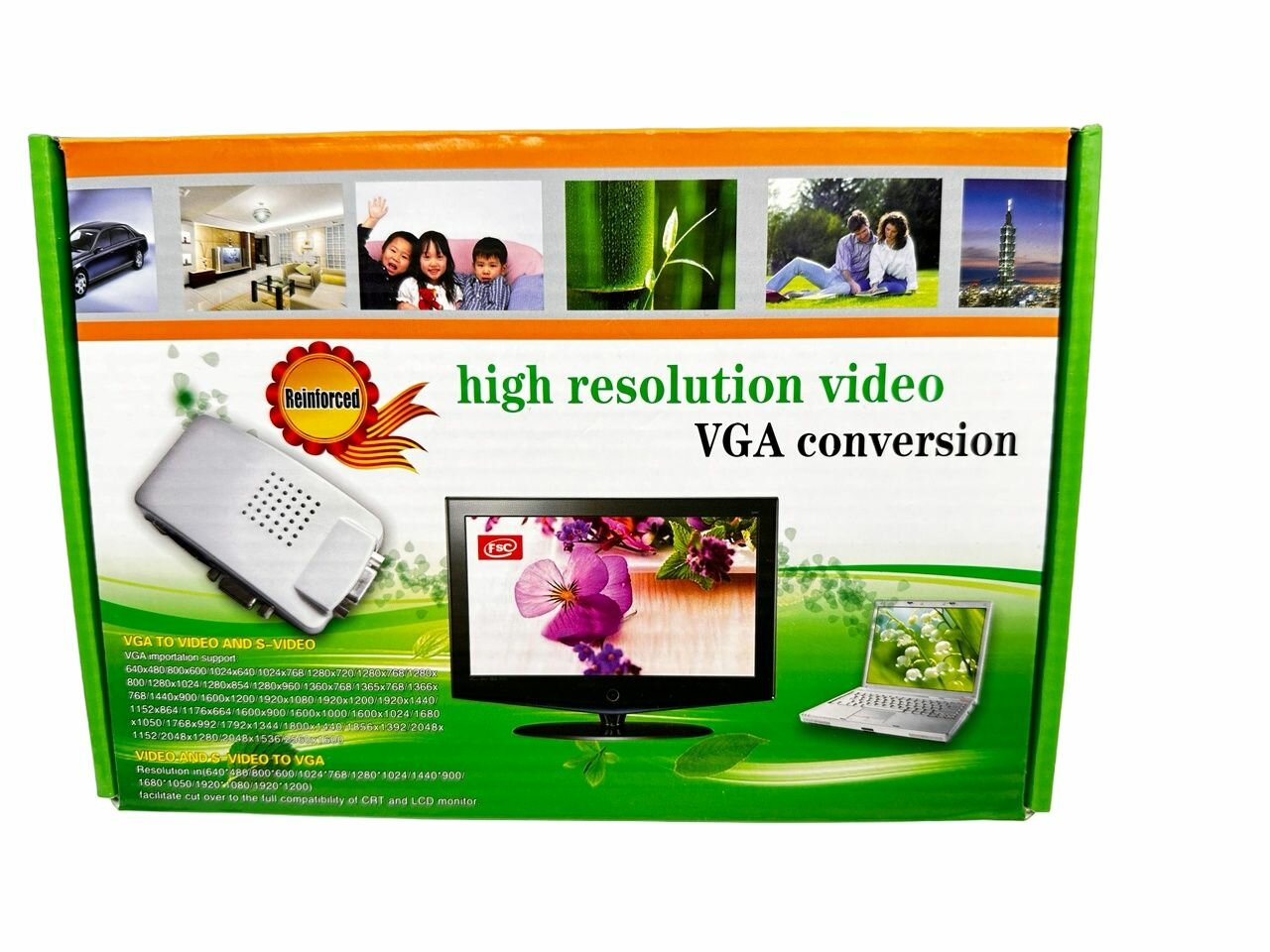 Переходник- Преобразователь видеосигнала с AV(3RCA) на VGA