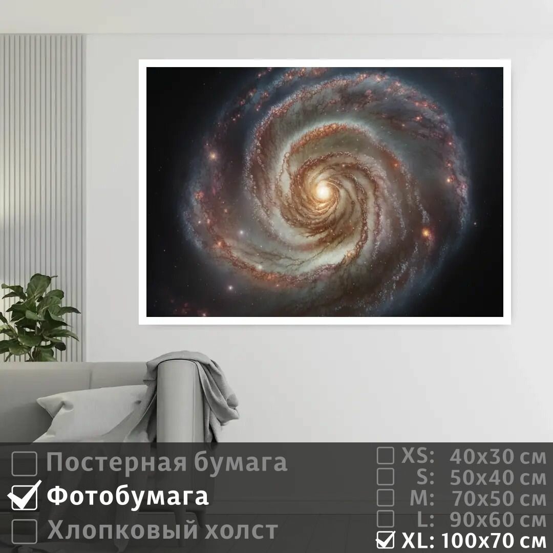 Постер на фотобумаге Млечный Путь В Галактике 100х70 см ПолиЦентр