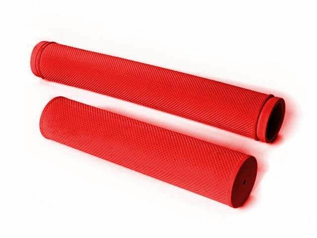 Грипсы для велосипеда и трюкового самоката Velo VLG-520 (closed end) 175 мм, красные