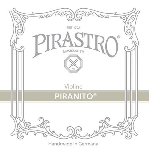 1/32-1/16 violin string set Pirastro Piranito 615080 - Steel string set with a bright sound and an attractive price for 1/32-1/16 violin.