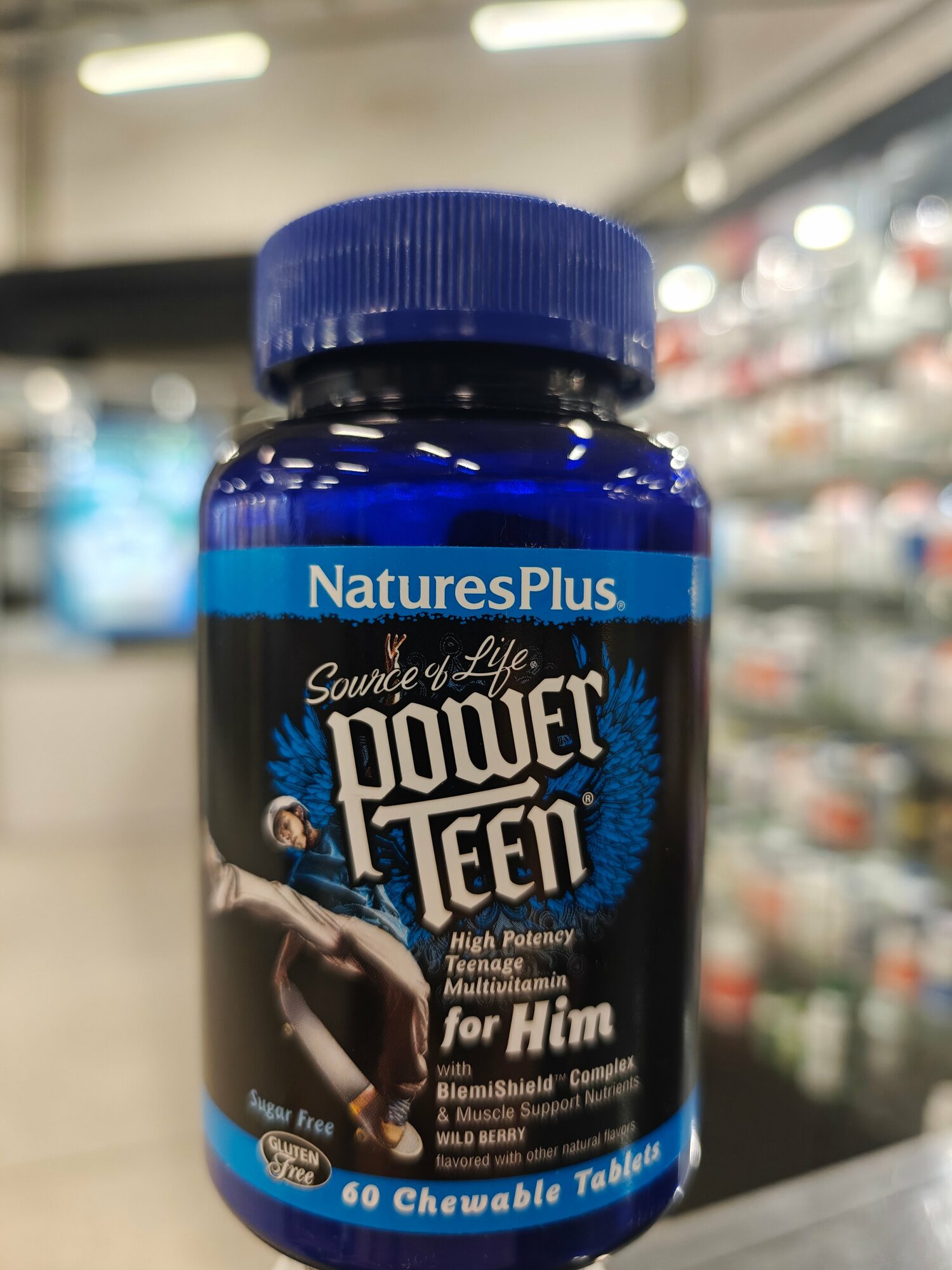 Сила подростка Power Teen for Him, Source of Life, лесные ягоды, 60 жевательных таблеток, NaturesPlus