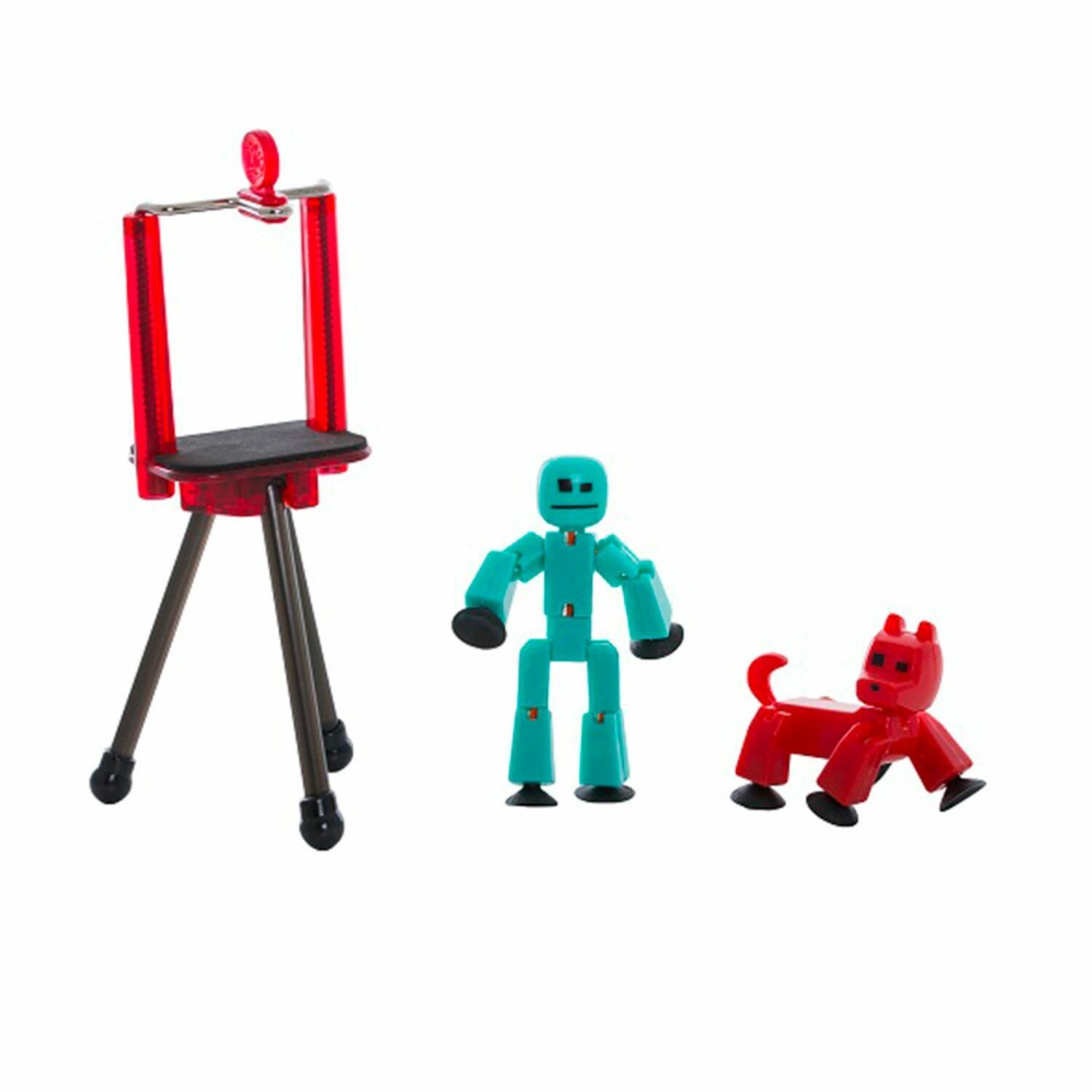 Stikbot - Студия с фигуркой и питомцем №1 - Красная собака и голубой Стикмен