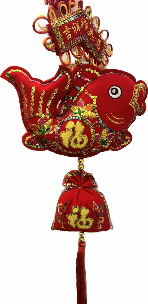 Рыбка подвесная бархат, 70 см с бахромой (Oxan)