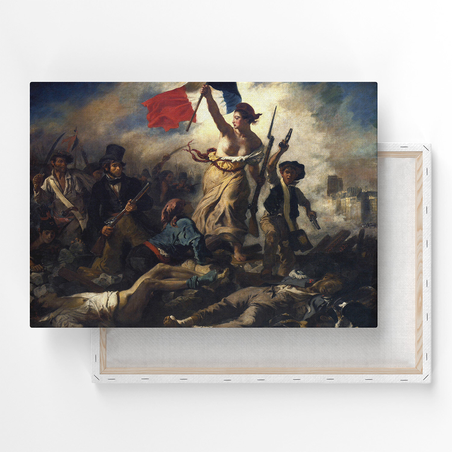 Картина на холсте, репродукция / Эжен Делакруа - Свобода, ведущая народ / Размер 60 x 80 см