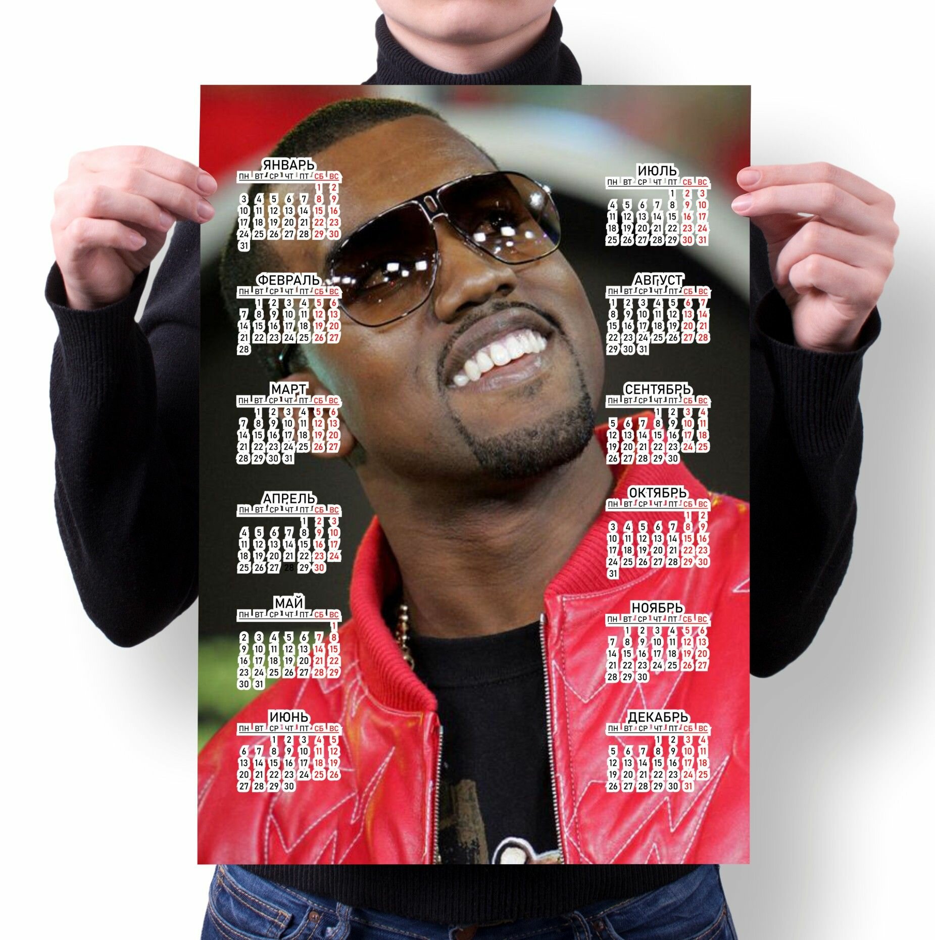 Календарь формата А3 с принтом "Пафф Дэдди", Puff Daddy