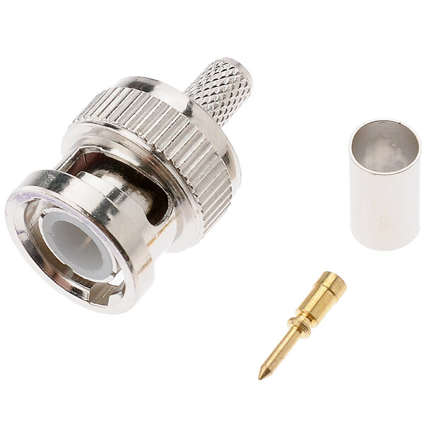 Разъём 05-3001 высокочастотный BNC обжим для кабеля RG58 (Rexant) (6 шт. в комплекте)