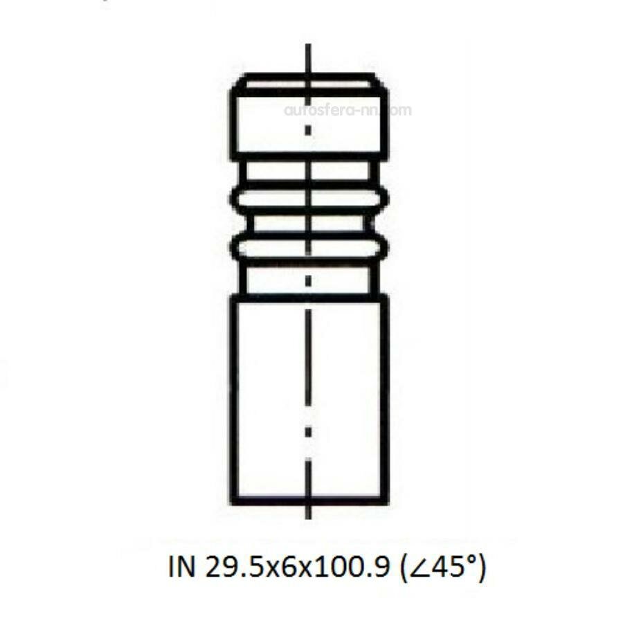 ZIKMAR Z17418R клапан ДВС VAG 1.2/1.4/1.6 TFSI 16V (BME, AZQ, AXP, BKY, BBY, AUA, AUB, BWK, CTHG, CTJA, CAVG, CGPB, CGPA, CAVA, B