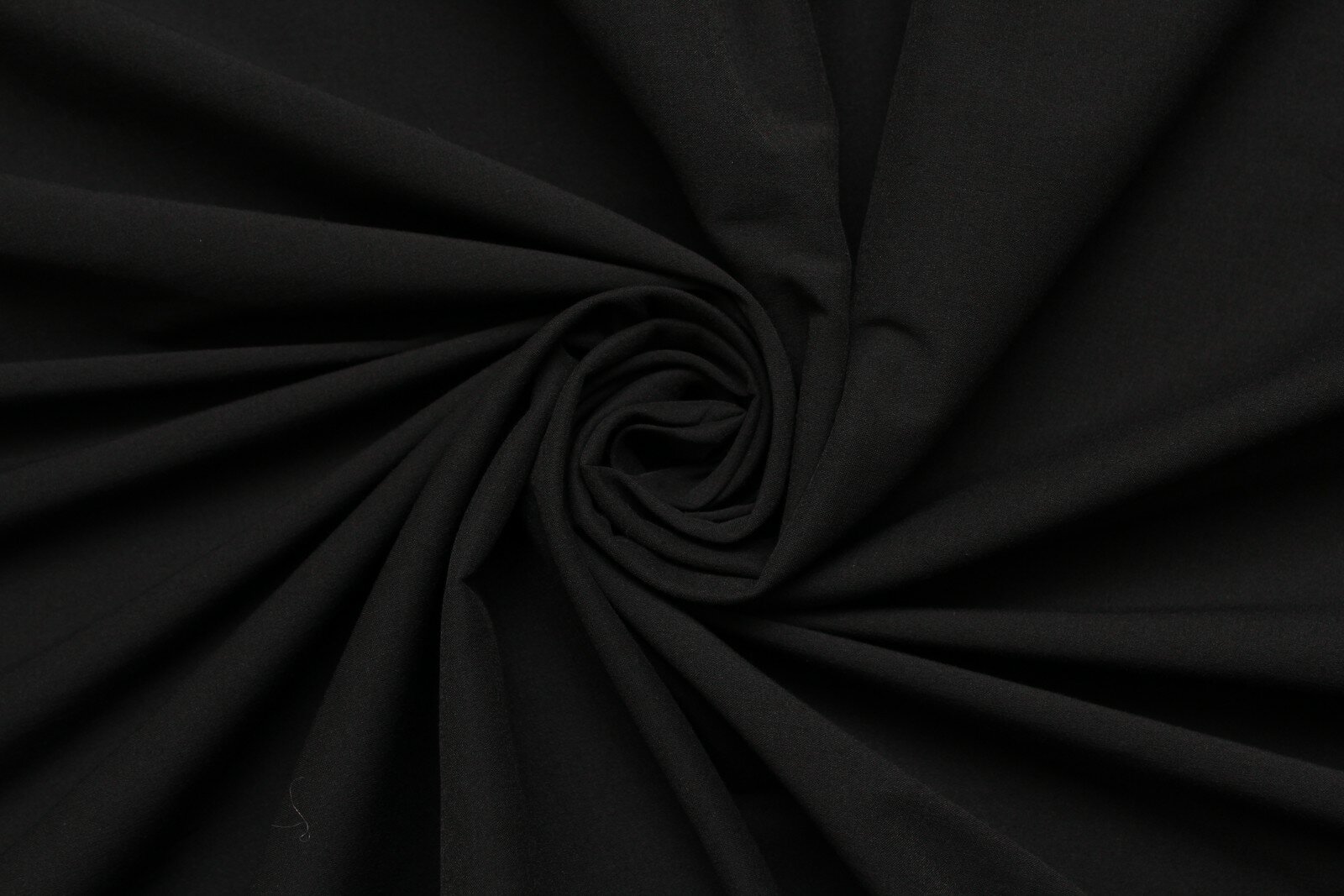 Ткань Хлопок-стрейч чёрный, ш148см, 0,5 м