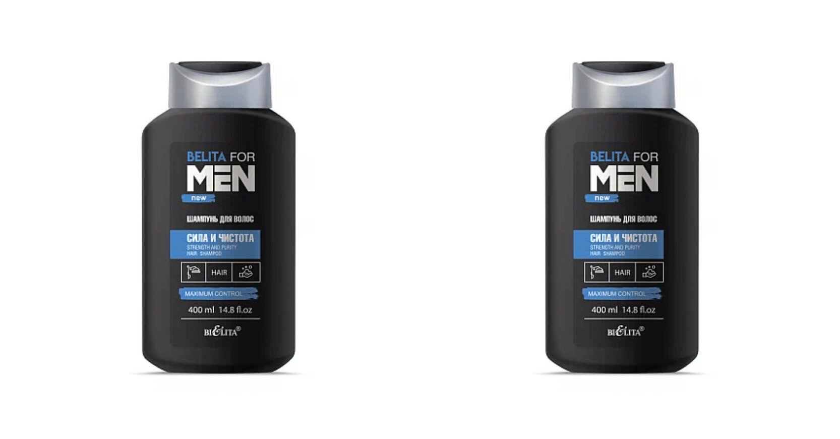 Шампунь для волос Belita for Men, Сила и чистота, 400 мл, 2 шт.