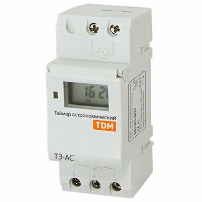 Таймер цифровой астрономический суточный ТЭ-АС 16А 230V 8 программ ...