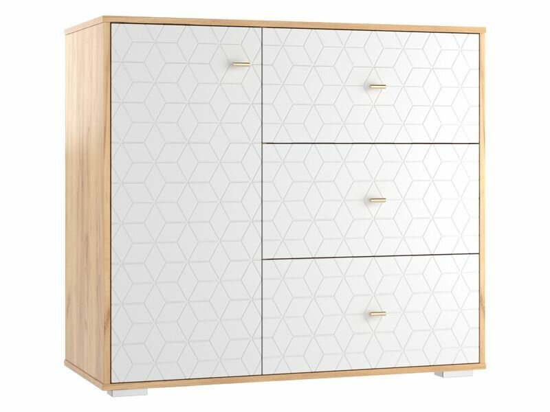 Комод с выдвижными ящиками "Монс 2" 104х93х45 Дуб крафт золотой / Лотос