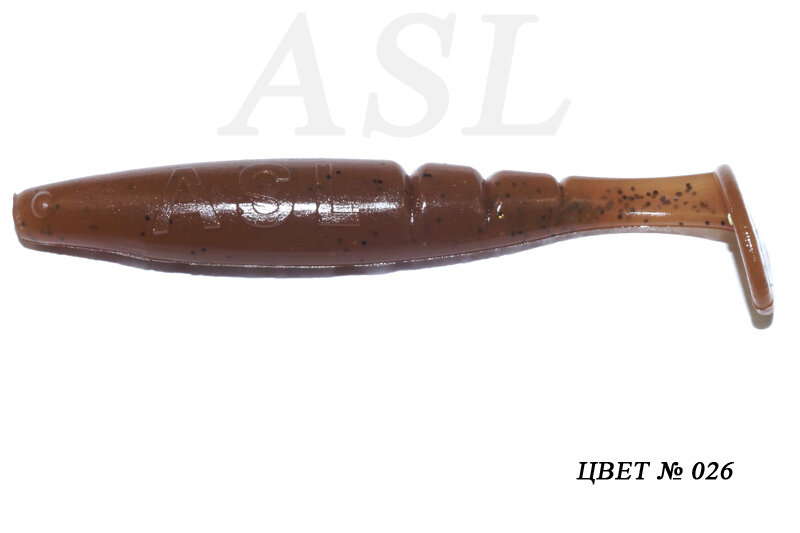Силиконовая приманка ASL "Самурай" цвет №026, L-7,5см (3"), 6шт/уп