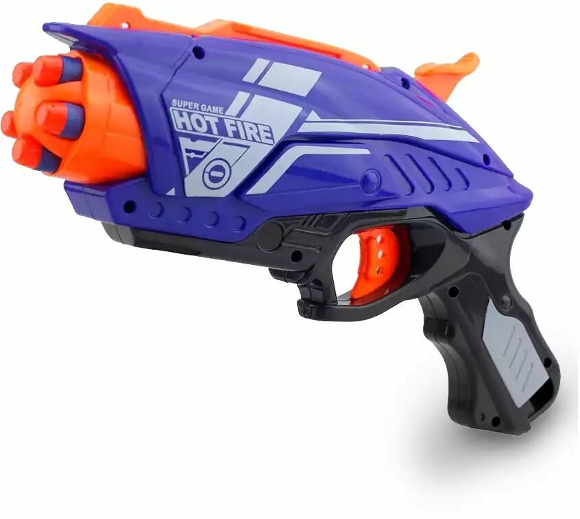 Игрушечное оружие бластер с мягкими пулями (длина 28 см, 20 мягких пуль)