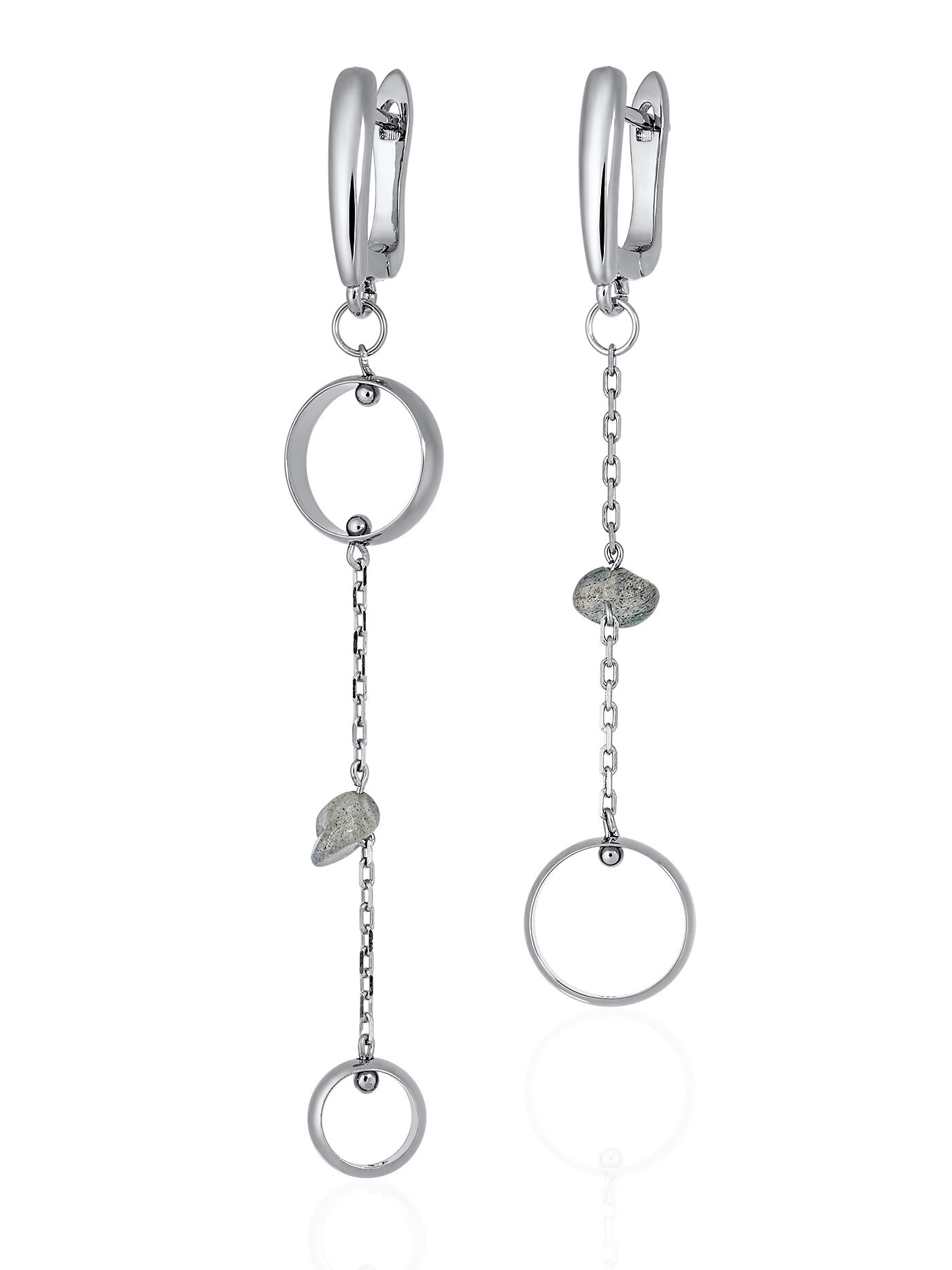 Серьги, лабрадорит