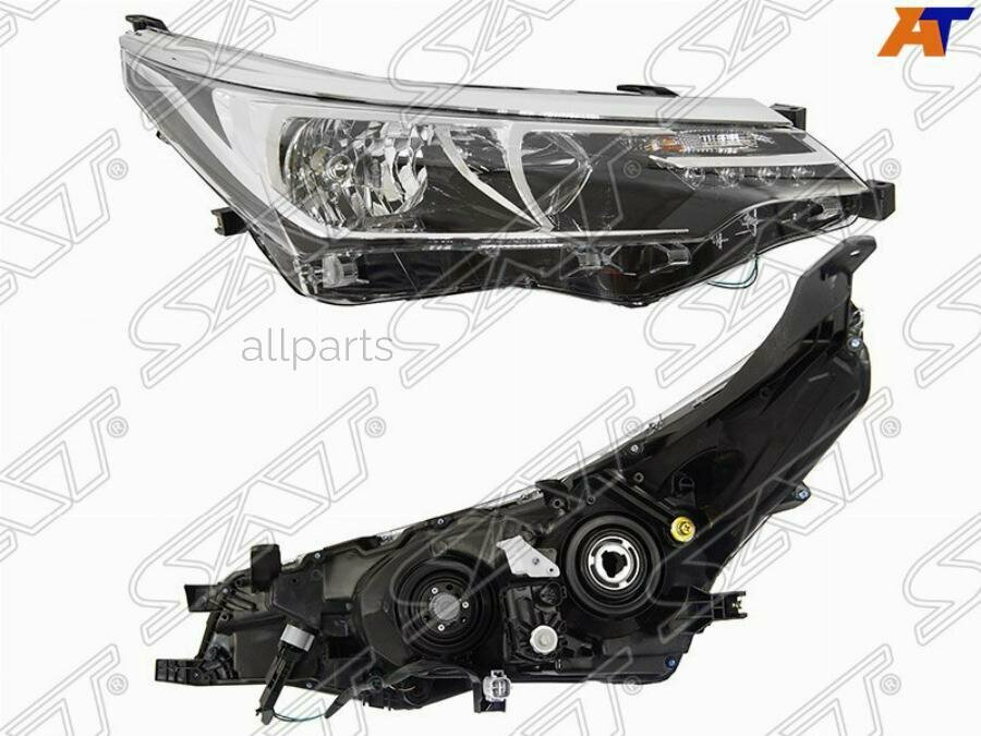 SAT ST-212-11BNR Фара Toyota Corolla (E180) 16-19 (Справа/ Галоген/ ДХО/ С электрокорректором)