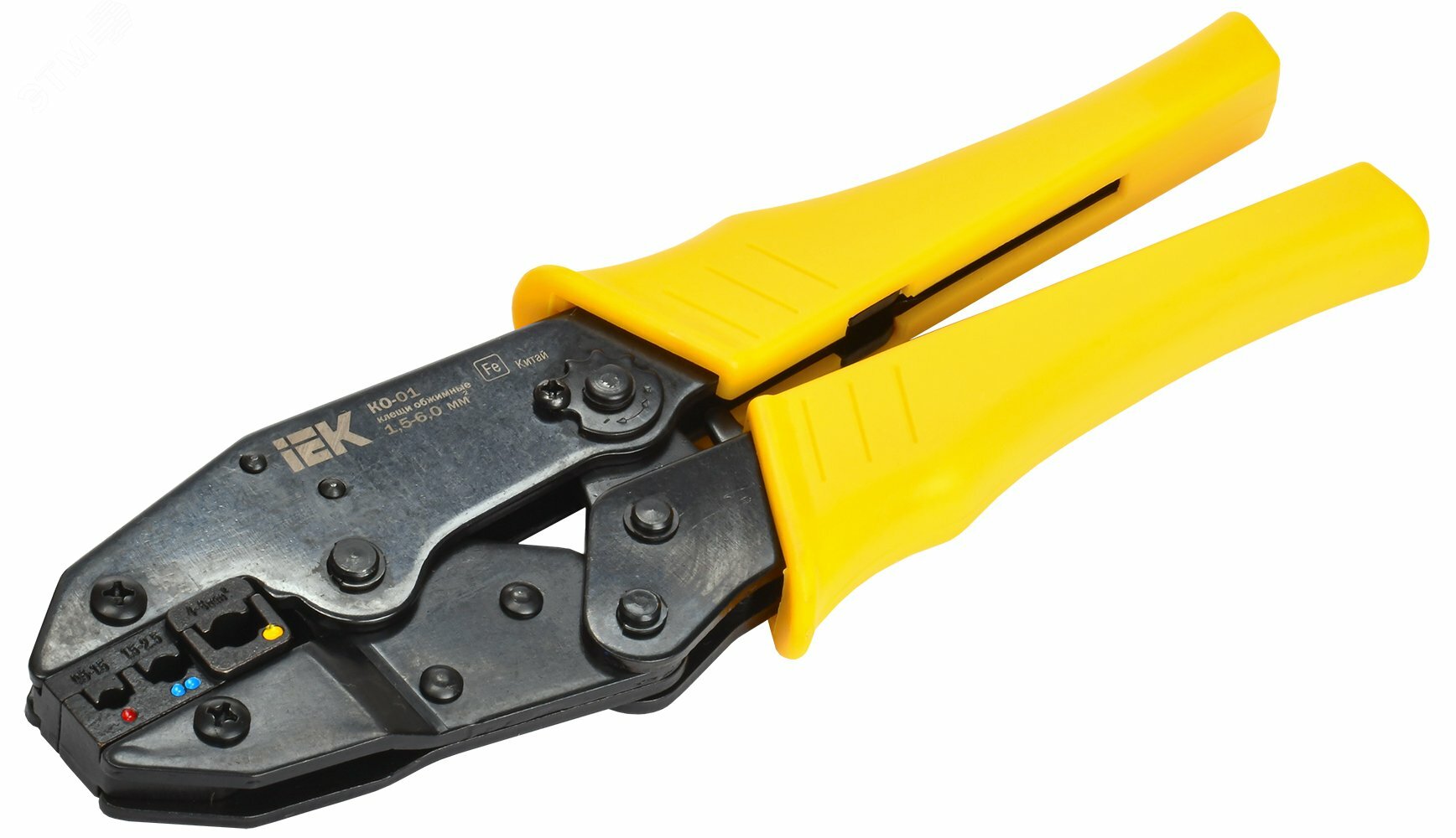 Клещи обжимные КО-01 1,5-6,0мм2 IEK / Тип обжимаемых наконечников Наконечники: НВИ, НКИ; Разъемы плоские изолир: РпИ