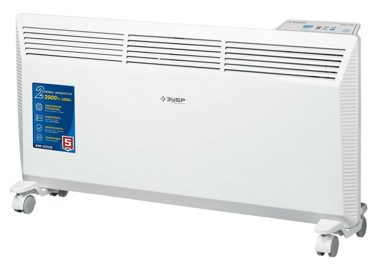 Электрический конвектор ЗУБР, 2 кВт, Профессионал