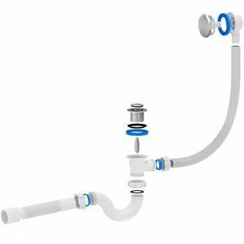 Сифон для ванны сливной механизм клик-клак АНИ ЕС155S 1-1/2 дюйма x40/50