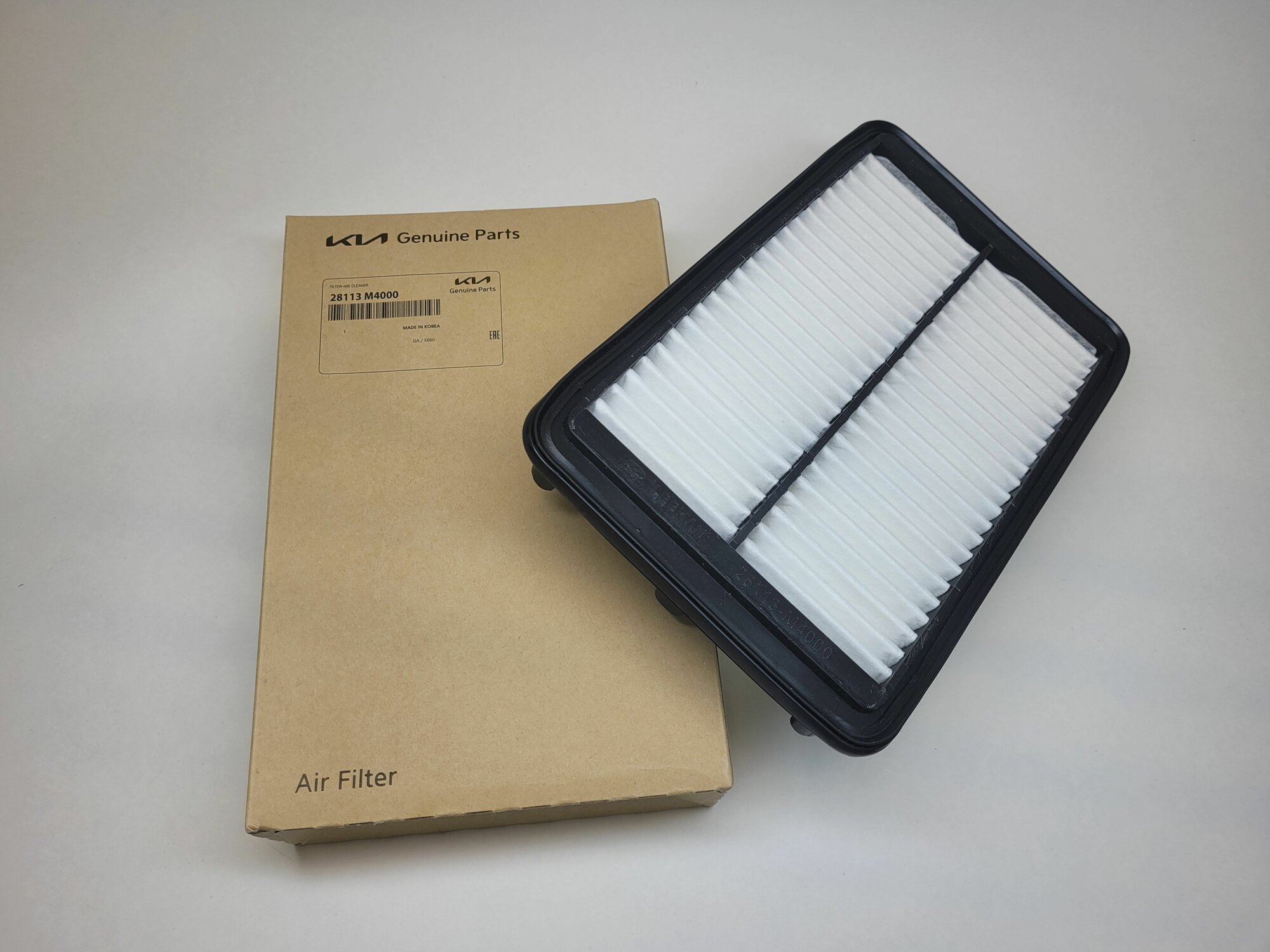 Фильтр воздушный HYUNDAI 28113-M4000, бумажный, прямоугольный, 1 шт.