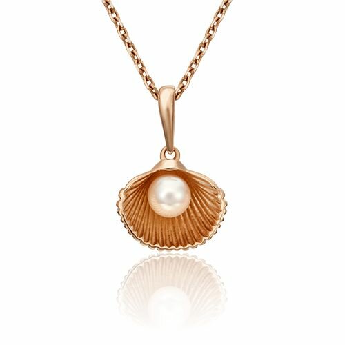 Подвеска PLATINA, красное золото, 585 проба, жемчуг культивированный