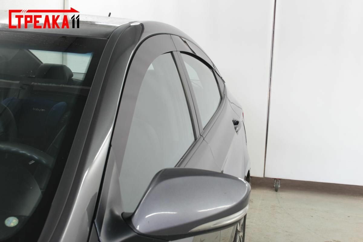 HYUNDAI SOLARIS 2010-2017 седан (I) - 2D Дефлекторы окон черные
