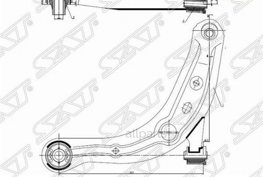 SAT ST-LC62-34-350C Рычаг передний MAZDA MPV 99- LH