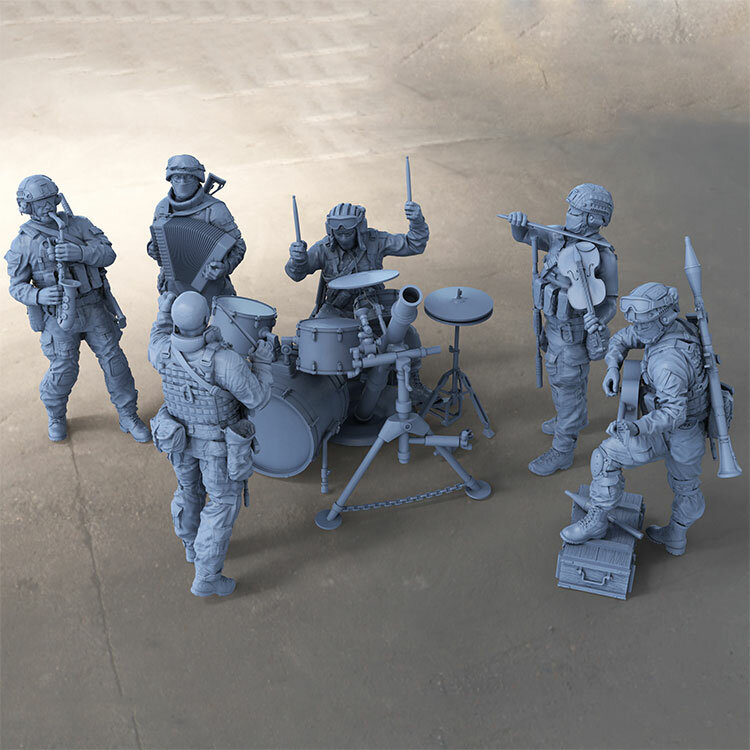 6014 СВ Модель Набор из 6ти фигур "Музыканты" 1/35