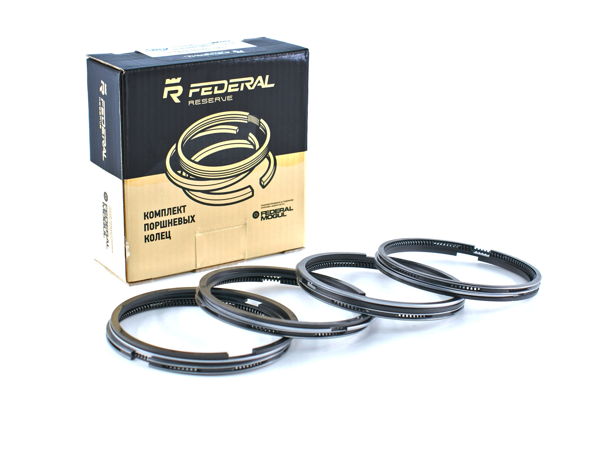 Поршневые кольца Federal Reserve, для ВАЗ 2101-2107, комплект, 12 штук