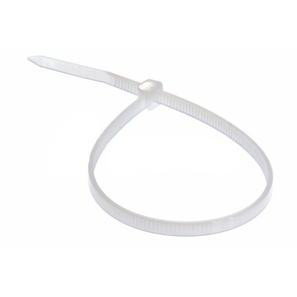 Стяжка кабельная Крепдил нейлоновая, размер 3.6х150 мм, цвет белый, 100 шт в упаковке