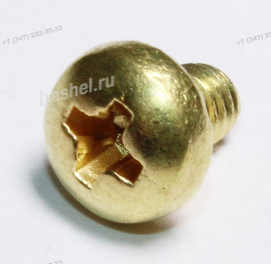 Винт М4х6 круг/крест/шлиц DIN 7985 латунь