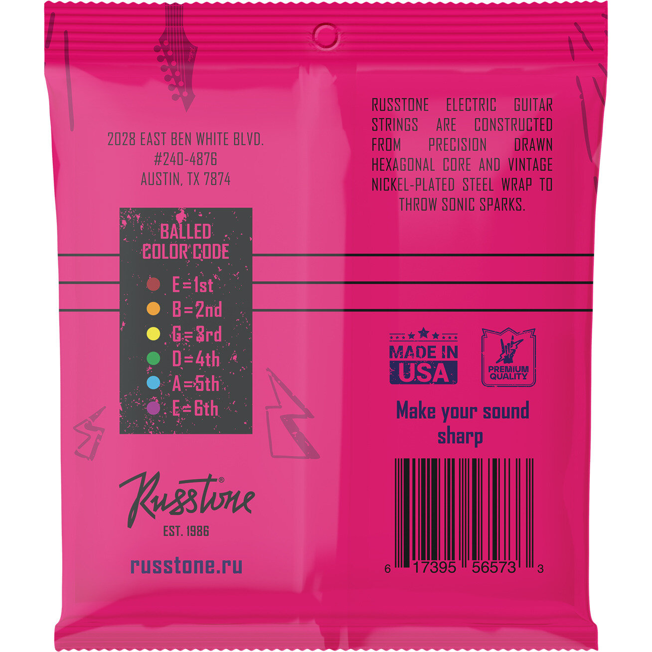 Струны для 6-струнной электрогитары Russtone ENP9-46